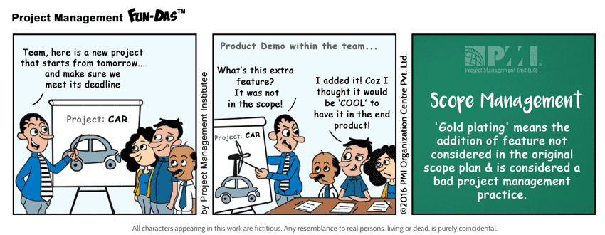 Gold plating in Project Management – EmThePM